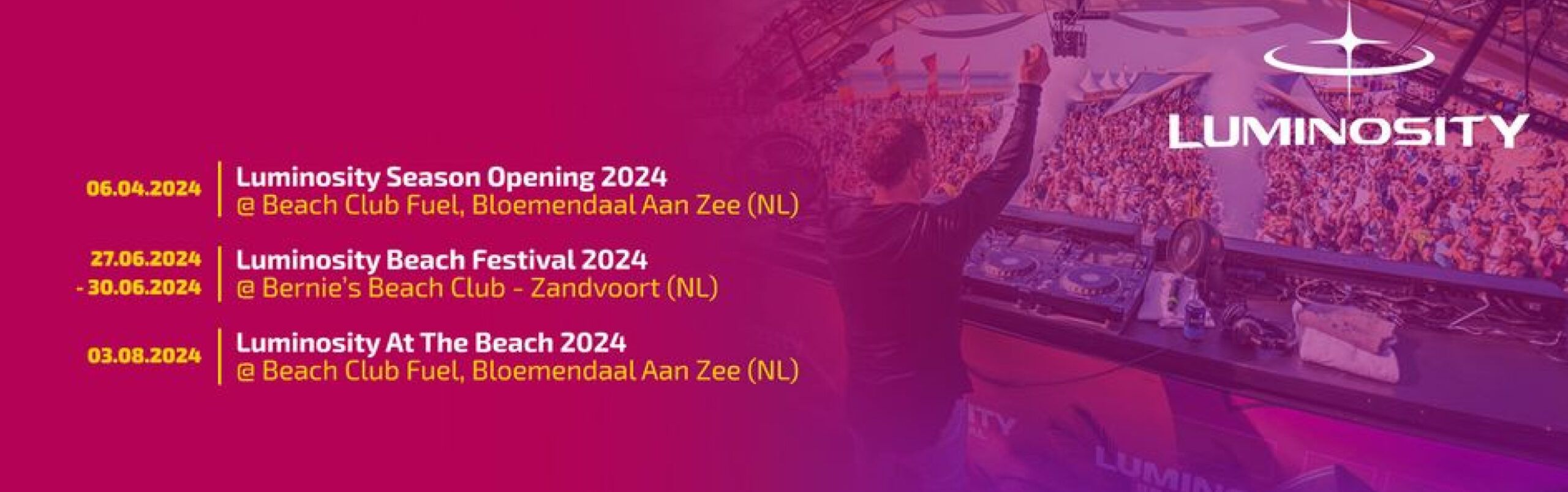Luminosity Beach Festival - 27-30 jun 2024 - Tickets & Line-up